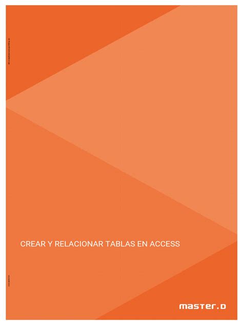 crear y relacionar tablas en access pdf