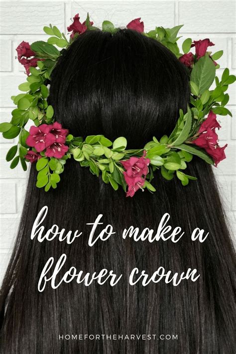 This Tutorial Shows How To Make A Flower Crown With Real Flowers Home