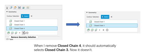 remove geometry selection doesn t highlight the last item in geometry selection table
