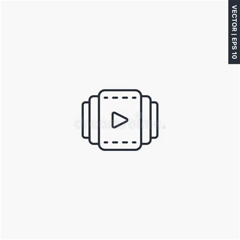 Slideshow Linear Style Sign For Mobile Concept And Web Design Stock Vector Illustration Of