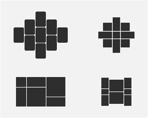 premium vector pictures or photos frame collage grid layout abstract photo frames and