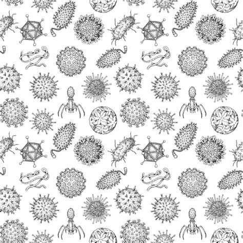 Patten Sem Costura De Vírus Vetor Premium