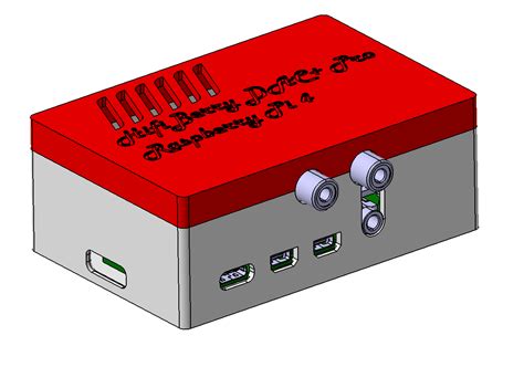 Simple Case For Raspberry Pi 4 And HiFiBerry DAC Pro HiFiBerry