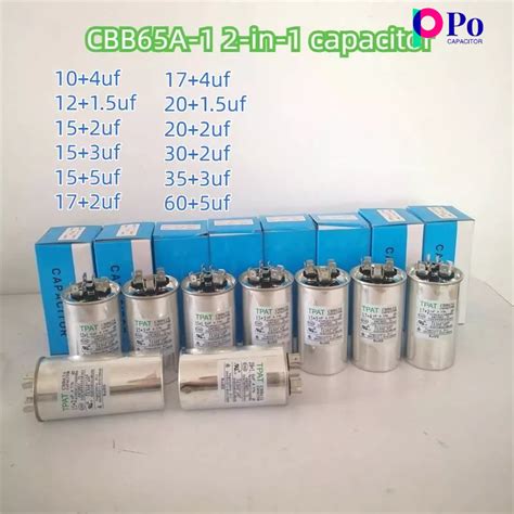 Cbb65a 1 Window Type Air Conditioning Capacitor 2 In 1 Capacitor 12 1 5