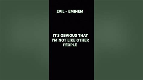 Evil Eminem Rap Music Eminem Thedeathofslimshady Evil Youtube