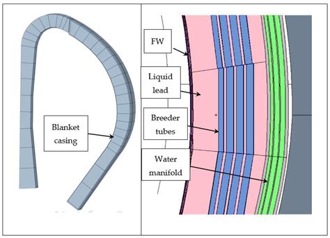 Poloidal Segmentation Of The Breeder Blanket Left And A Vertical Cut