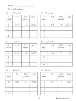 Functions Tables Algebra Sped By Detoured Learning TPT