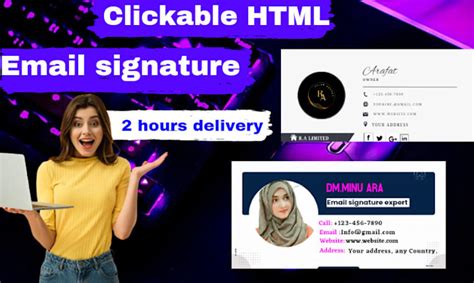 Make Html Clickable And Outlook Email Signature By Exminu Fiverr
