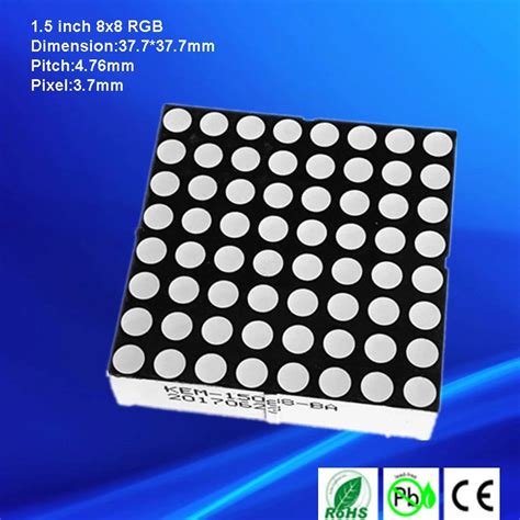 5 Mm 8x8 Rgb 8x8 Dot Matrix Led Display6060mm Dot Matrix Module
