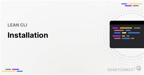 Installation QuantConnect Com