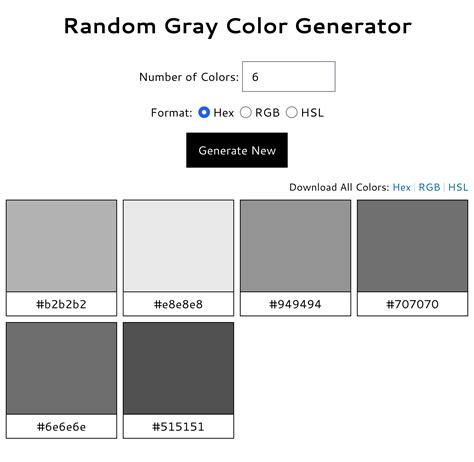 Random Gray Color Generator