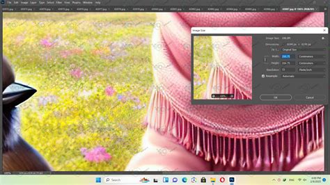 بک گراند کودکانه دختر بچه ناز با حجاب و گنجشک کنار برکه و گلهای نرگس کد