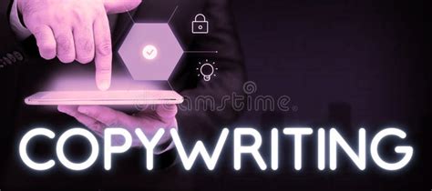 Sign Displaying Copywriting Conceptual Photo Writing The Text Of Advertisements Or Publicity