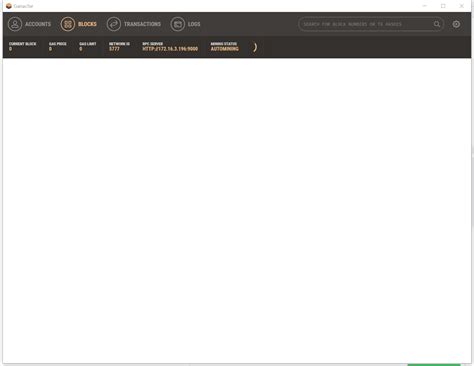 No Accounts Blocks Transactions Displayed On The Interface · Issue 758 · Trufflesuiteganache