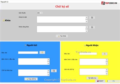 Source Code Chương Trình Tạo Chữ Ký Số Ký Văn Bản Và Xác Nhận Chữ Ký