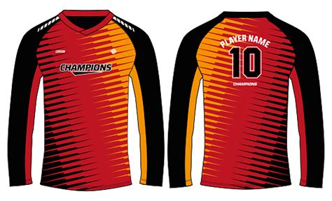 긴 소매 레이싱 티셔츠 스포츠 저지 디자인 컨셉 벡터 템플릿 앞면뷰가 있는 추상적인 패턴 모토크로스 저지 컨셉 크리켓 축구 배구