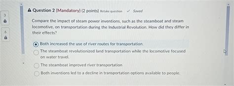 Solved A Question 2 Mandatory 2 ﻿points ﻿retake Question