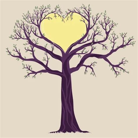 Tree Trunk With Heart Clipart