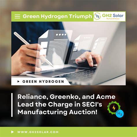 Anchal Tyagi On Linkedin Advancements Greenhydrogenmanufacturing