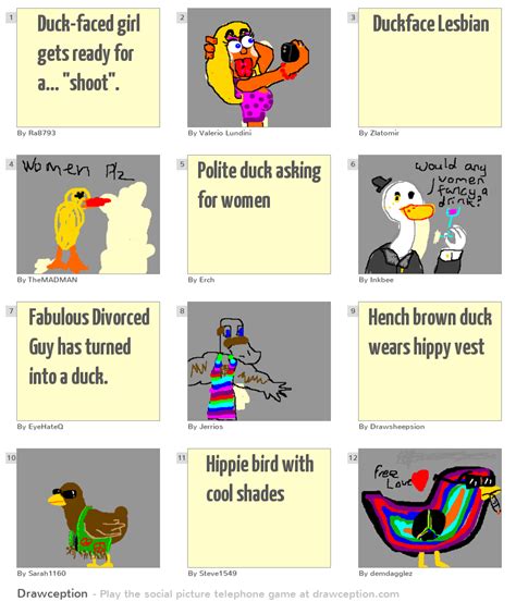 Duck Faced Girl Gets Ready For A Shoot Drawception