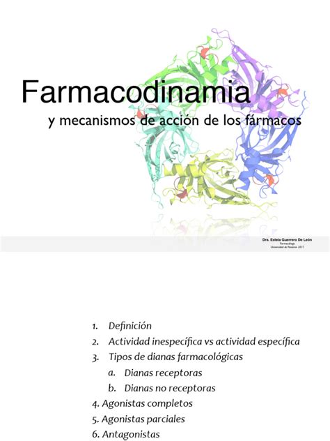 Farmacodinamia Y Receptores Pdf Receptor Bioquímica