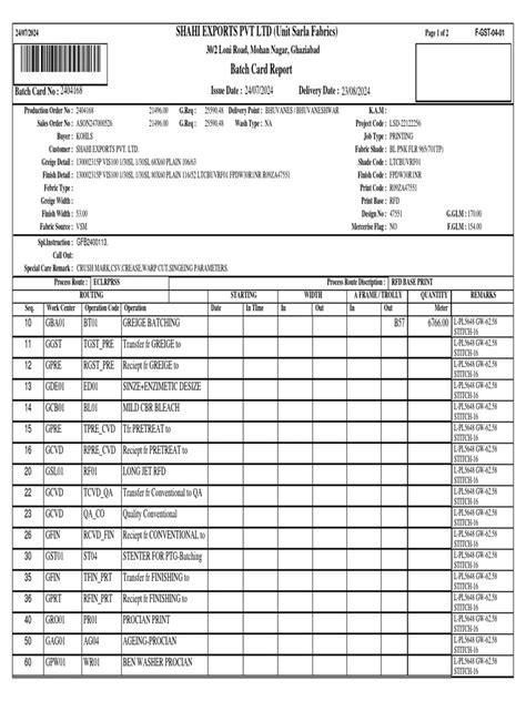 Batch Card Pdf