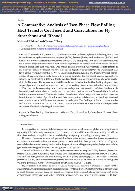 pdf a comparative analysis of two phase flow boiling heat transfer