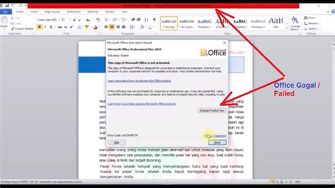 cara mengatasi office 2010 2013 error code 0xc004f074 youtube