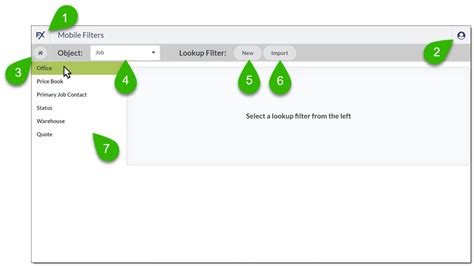 mobile filters fieldfx documentation
