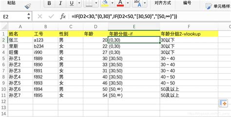 数据分组 按照年龄分组vlookup函数年龄分组 Csdn博客