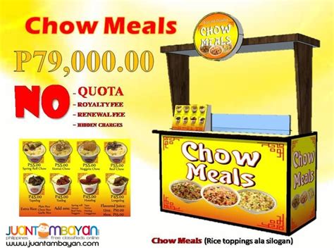 Chow Meals Affordable Silog Food Cart Franchise