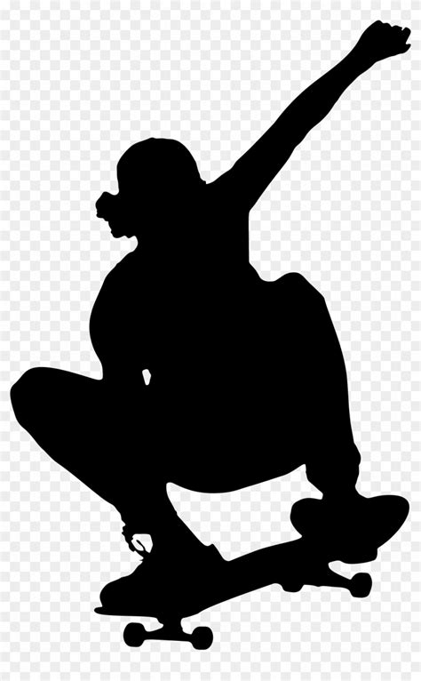 Skateboarding Trick Silhouette Skateboarding Clip Art Free