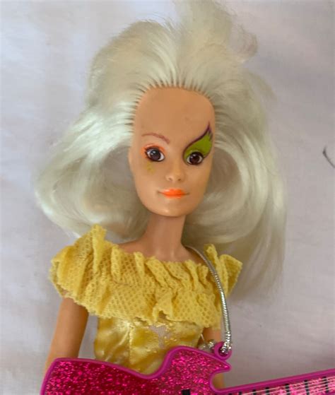 Vintage Jem And The Holograms Roxy Doll Yellow Outfit And Guitar Misfits Doll Etsy