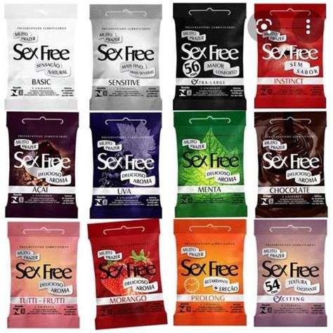 Camisinha Preservativo Sex Free Cores Sabores Todos Pacotes Unidades Shopee Brasil