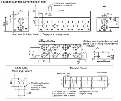 Hydraulic Series Manifold D03 Ng6 Fluidhaus Llc