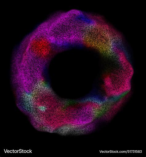 Wave Pattern 3d Glowing Abstract Digital Vector Image