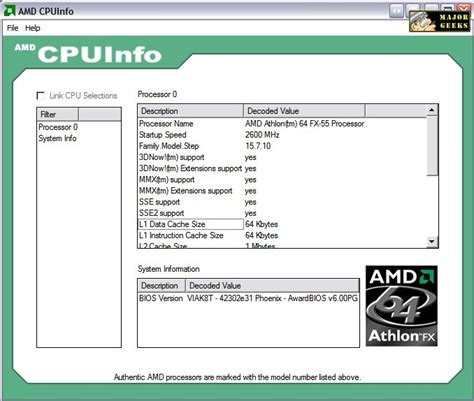 Cpuinfo Windows