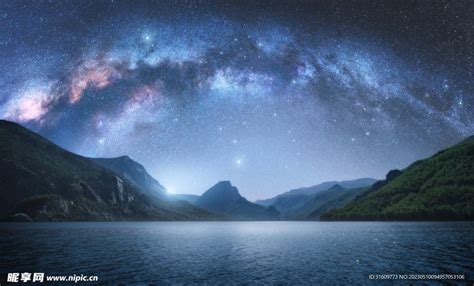 星空 星河摄影图自然风景自然景观摄影图库昵图网