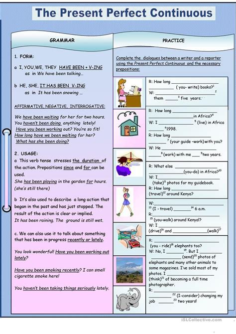 Present Perfect Simple And Present Perfect Continuous Exercise Pdf Worksheets Joy