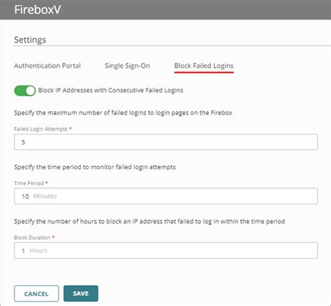 Configure Block Failed Login Attempts