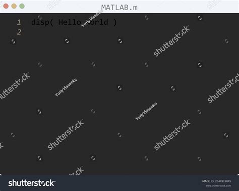 Matlab Language Hello World Program Sample Stock Vector Royalty Free Shutterstock