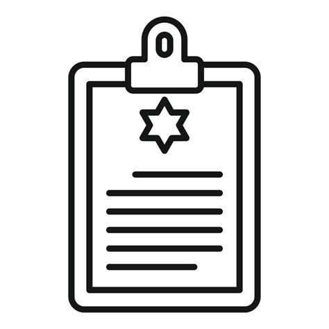 Policeman Clipboard Icon Outline Style 14500058 Vector Art At Vecteezy