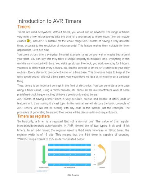 Introduction To Avr Timers Pdf Timer Hertz