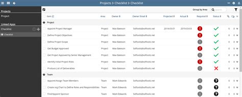 creating a linked checklist app softools
