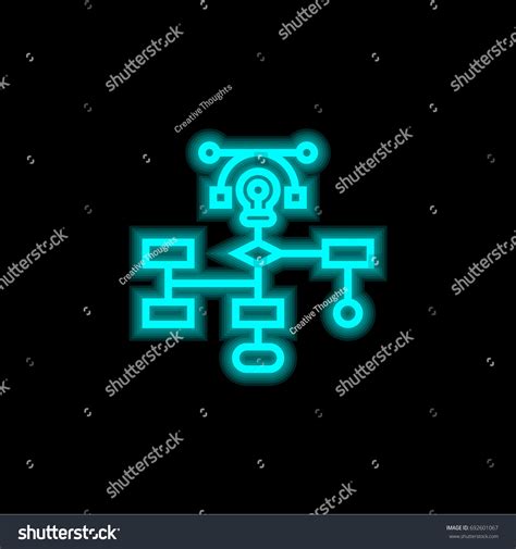 Flowchart Blue Glowing Neon Ui Ux Stock Vector Royalty Free 692601067 Shutterstock