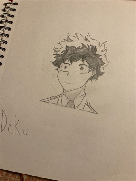 Deku Drawing Drawings Male Sketch Art