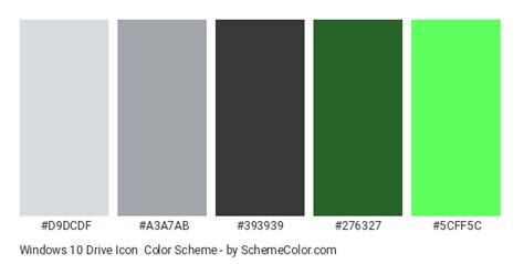 Windows 10 Drive Icon Color Scheme Gray