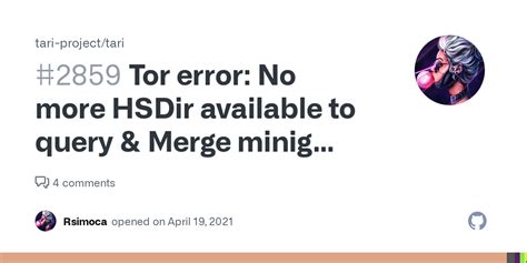 tor error no more hsdir available to query and merge minig proxy initial