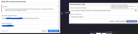 Facebook ¿por Qué Me Da Error Al Editar La Url De Devolución De