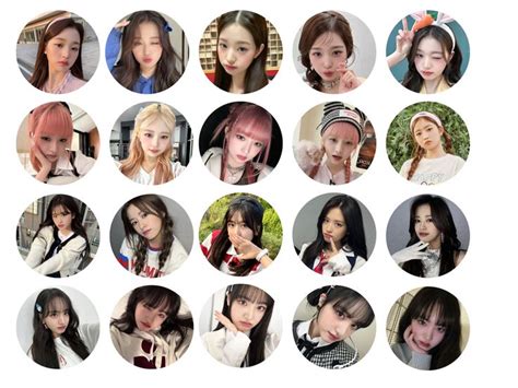 Ive Set Wonyoung Rei Yujin Liz Printable Circle Template
